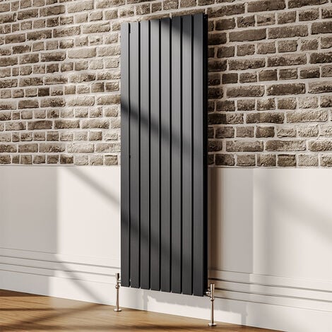 1824W Steel Smoke Grey Vertical Tall Radiator with Double Panel