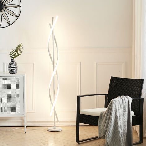 White 60W Modern LED Floor Lamp for Living Room