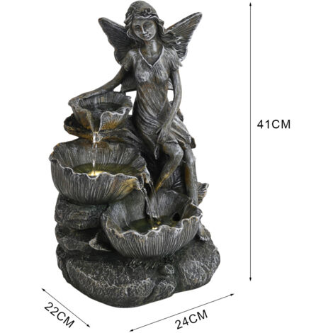 Fairy Solar Resin Water Fountain