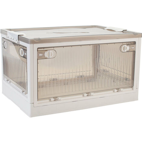 Small Transparent Folding Storage Box with Wheels