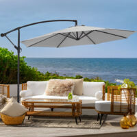 3M Large Garden Hanging Parasol Cantilever Sun Shade Patio Banana ...