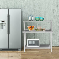 120CM Stainless Steel 2 Lower Layers Working Table