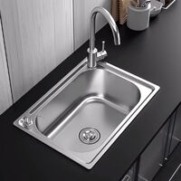 Inset Brushed Stainless Steel Single Bowl Sink