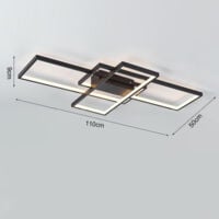 Modern Rectangle LED Chandelier Ceiling Light , 110CM Dimmable