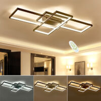 Modern Rectangle LED Chandelier Ceiling Light , 110CM Dimmable