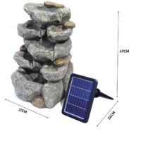 Solar Powered Outdoor Water Feature Waterfall