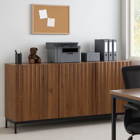 URBAN MEUBLE Classeur de bureau effet de grain de bois ondulé 3D ...