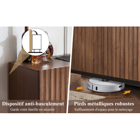 URBAN MEUBLE Classeur de bureau effet de grain de bois ondulé 3D ...