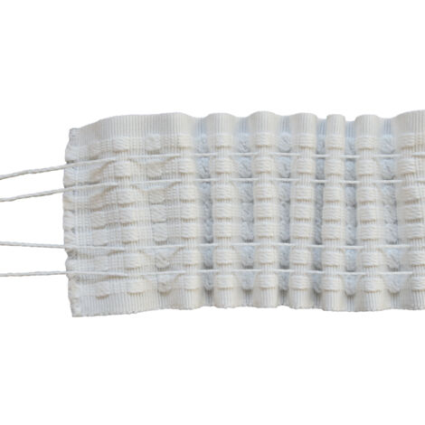Ruflette galon fronceur Blanc 70 mmx2 m