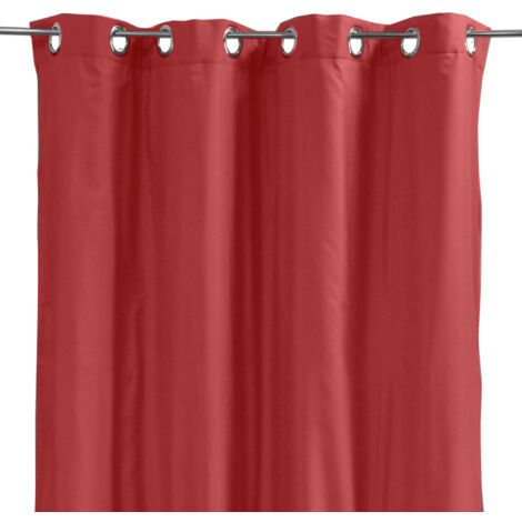 Rideau Occultant Uni Doublé "Thermic" Rouge 140x280 cm
