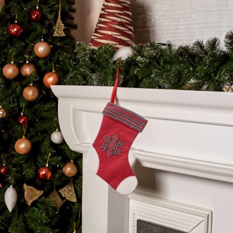 Botte de Noël en feutrine grand modèle Rouge l. 29xp. 1xh. 35 cm