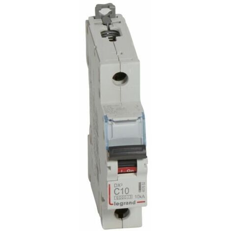 Disjoncteur DX³6000 10kA arrivée haute et départ bas à vis U+N 230V - 10A - courbe C - 1 module ...
