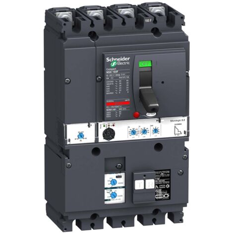 circuit breaker VigiComPact NSX160B, 25 kA at 415 VAC, MicroLogic 2.2 ...