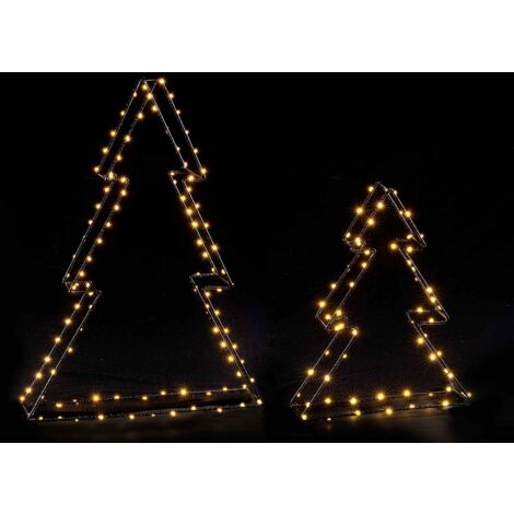 Alberi di Natale da Tavolo in Metallo con Luci Led Integrate - Figure ...
