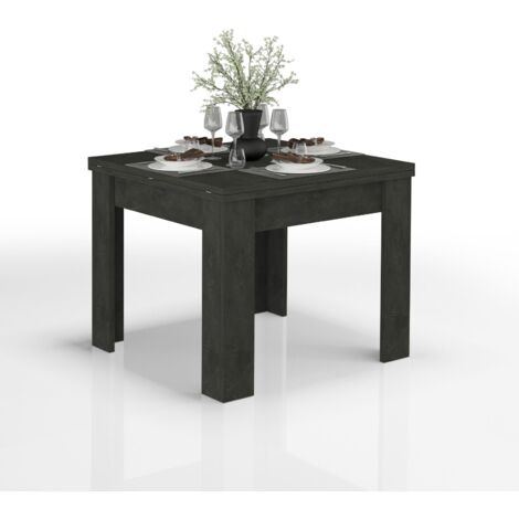 Tavolo Allungabile da 90 a 180 Tavolino in Legno Ardesia Apribile a Libro