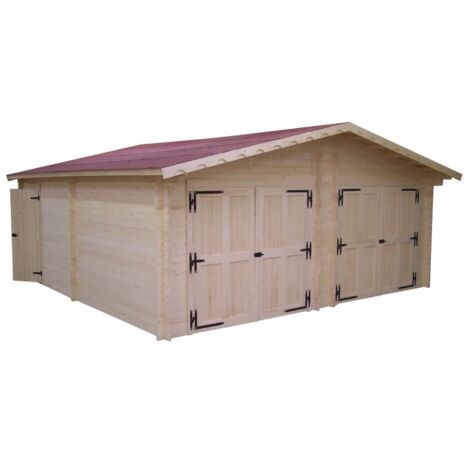 Garage in legno Box Auto 42 mq con sistema Block House