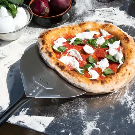 Set Pale Pizza 40 cm Completo con Palino e Spazzola per Forno Pizza