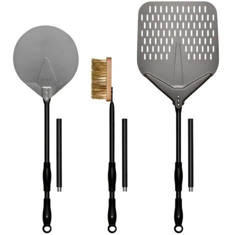 Set Pale Pizza 30 cm Completo con Palino e Spazzola per Forno Pizza