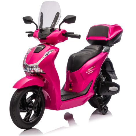 Moto Elettrica per Bambini 12V Scooter Rosa Honda SH125