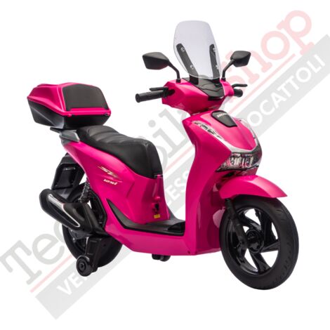 Moto Elettrica per Bambini 12V Scooter Rosa Honda SH125