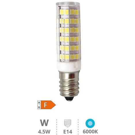 Bombilla LED tubular 4,5W E14 6000K