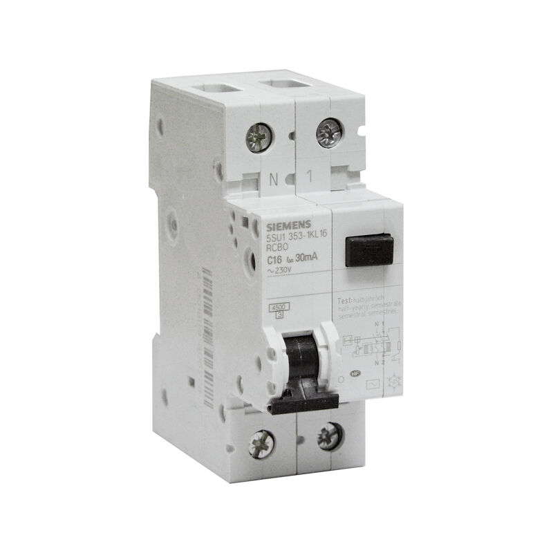 SIEMENS Ingenuity for life - Interruptor automático 30mA 16A Tipo AC