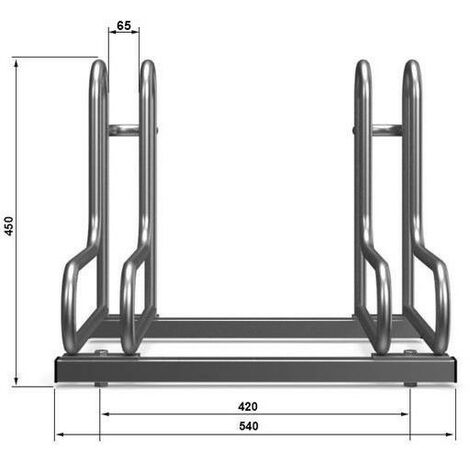 Support vélo RAD-2 en acier galvanisé