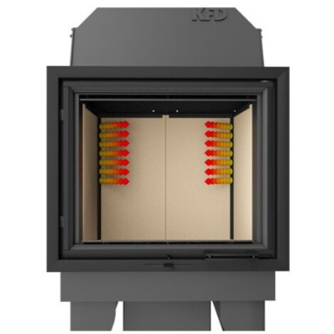 Insert cheminée à bois LINE 15 kW 2 vitres version droite