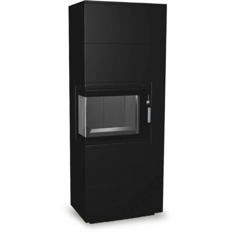 Insert de cheminée 60 BCG L meuble noir 2+2 70x180 CM 4-6 kW