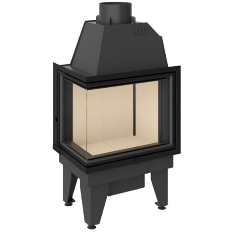 Insert cheminée à bois LINE 15 kW 2 vitres version gauche