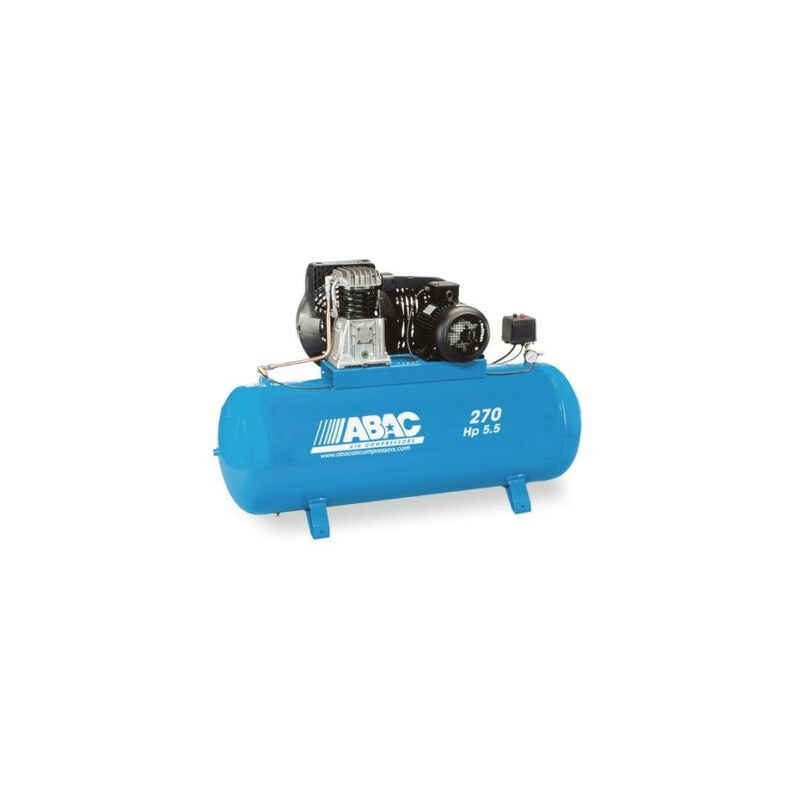 Abac - Compresseur à pistons bi-étagés 400 V Tri 270 L 54 m3/h 7.5 CV ...