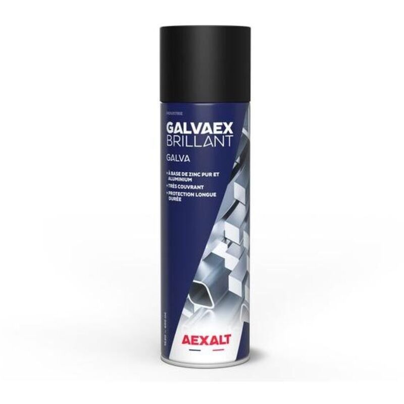 Aexalt - Aérosol galva brillante Porte de douche x 650 ml à base de zinc pur et d'aluminium