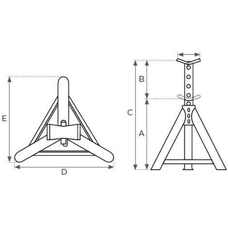 Stockman - Paire de chandelles de calage 1500 Kg hauteur maxi. 405 mm ...