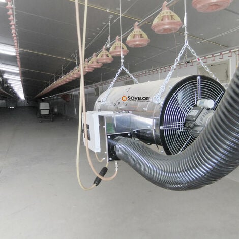 Chauffage à air pulsé GA/N95C suspendu 97,1kW gaz propane ou naturel à combustion directe Sovelor