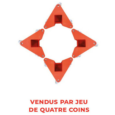 Jeu de 4 Coins roulants AR100B aluminium 400kg dimensions utiles ...