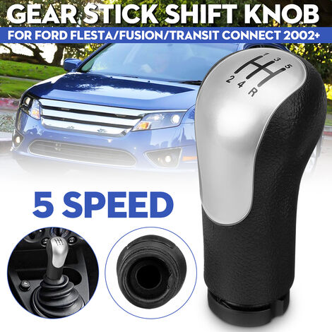 Gear lever knob for Ford Fiesta Transit Connect 2002-On (silver)