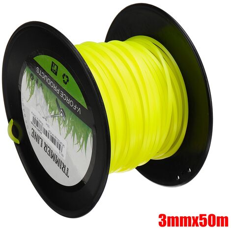 3mm Heavy Duty Square Strimmer Trimmer Line 50m