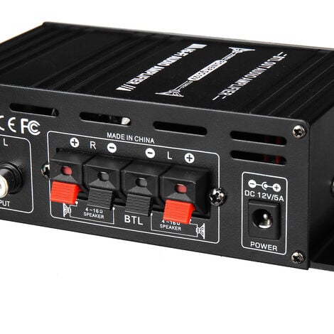 12V 150W HiFi Car Power Amplifier Mini Digital Audio Stereo FM AMP ...