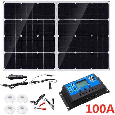 Foldable Solar Panel Car Van Boat Caravan Camper Trickle With controller