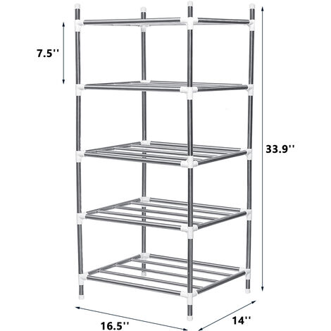 5 Layer Kitchen Storage Rack Stand 42x35.5x86cm