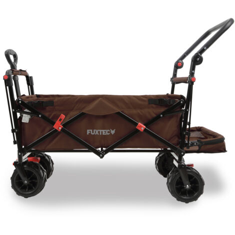 FUXTEC Folding Wagon / Foldable Wagon / Trolley / Hand Cart CTB-800 Brown