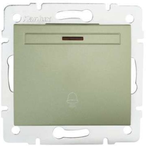 Pulsante integrato per Sonette con LED DOMO Champagne