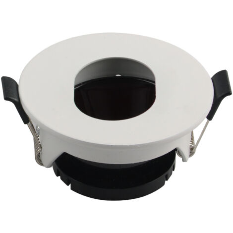 Supporto Spot Recessable Bianco e Nero Rotondo Ø83mm 1xGU10 Max 35W con ...
