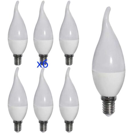 Set di 6 lampadine LED E14 6W Gale Flame Equivalente 40W - Bianco Naturale 4500K