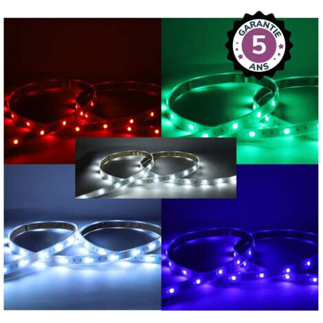 Fascia LED RGB+4000K - 5m 60 LED/m - 2.5W/m - IP67 - 24V - 5 anni