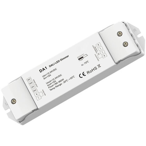 DA1 15A1CH LED DIMMER DA1 - Variatore LED - Plastic White - 24V DC - 175x45x27mm