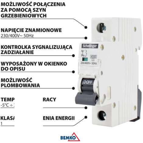 Interruttore modulare monopolare 20A - Curve B - 4kV - DIN Rail - IP20