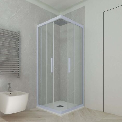 Box doccia 75x100 angolare scorrevole Blu Vintage h 200 Kolors