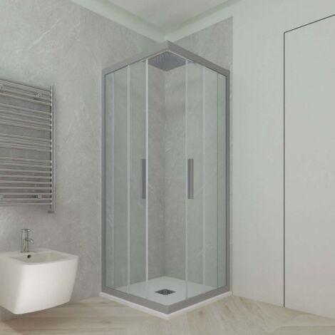 Box doccia 75x100 angolare scorrevole Silver h 200 Kolors