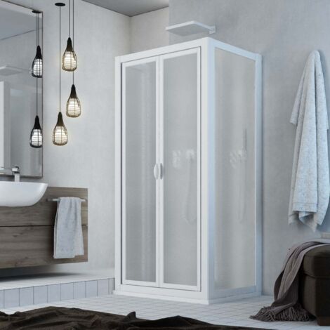 Box doccia 3 lati saloon 90x90x90 cm h 185 in acrilico mod. Delta trio
